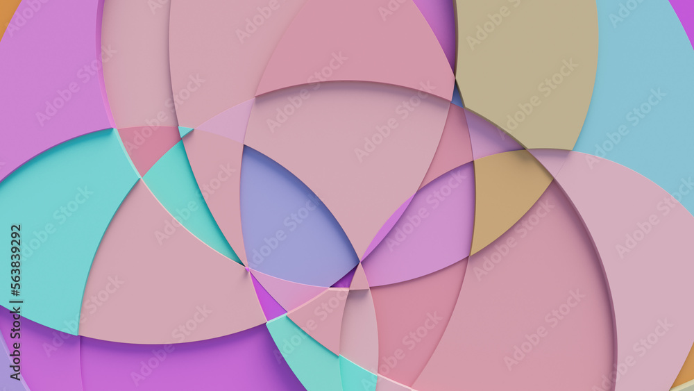 Pastel Colored Tech Background with a Geometric 3D Structure. Clean ...