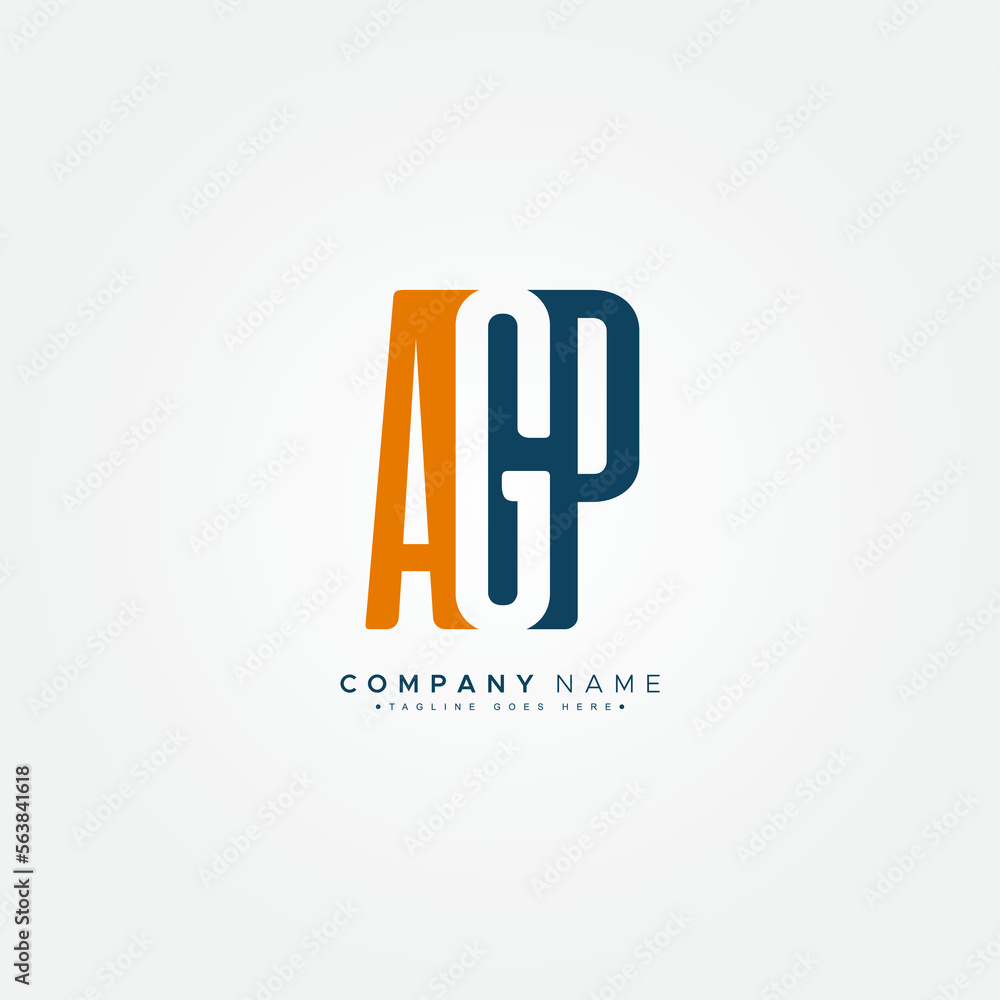 Initial Letter AGP Logo - Simple Business Logo for Alphabet A, G and P ...