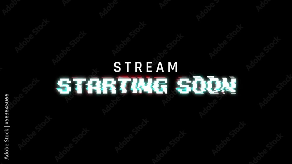 Stream starting soon glitch animation opener video Stock Video | Adobe ...