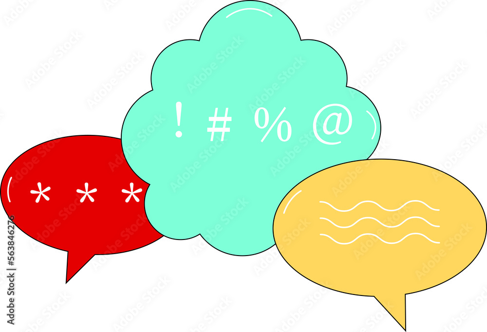Speech bubble, social media chat message icon. Text bubbles in various ...