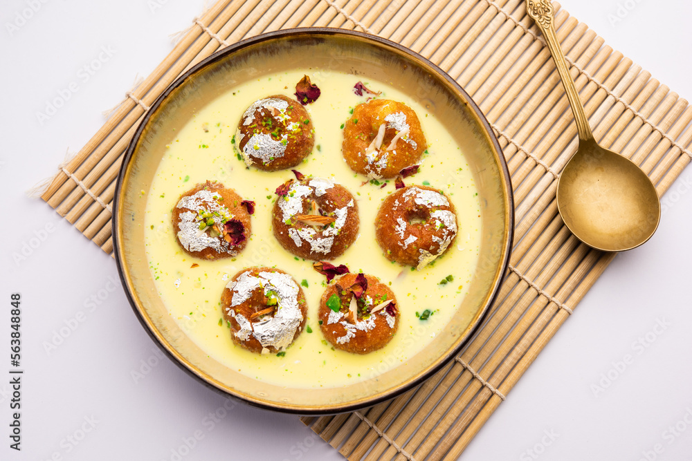 Rasbali is a traditional Indian sweet made from chhena or cottage ...