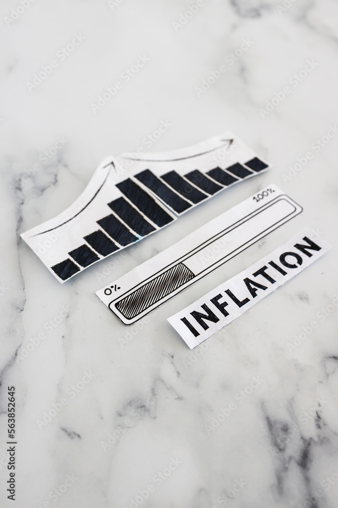 inflation rates going down, text with graph showing stats decreasing ...