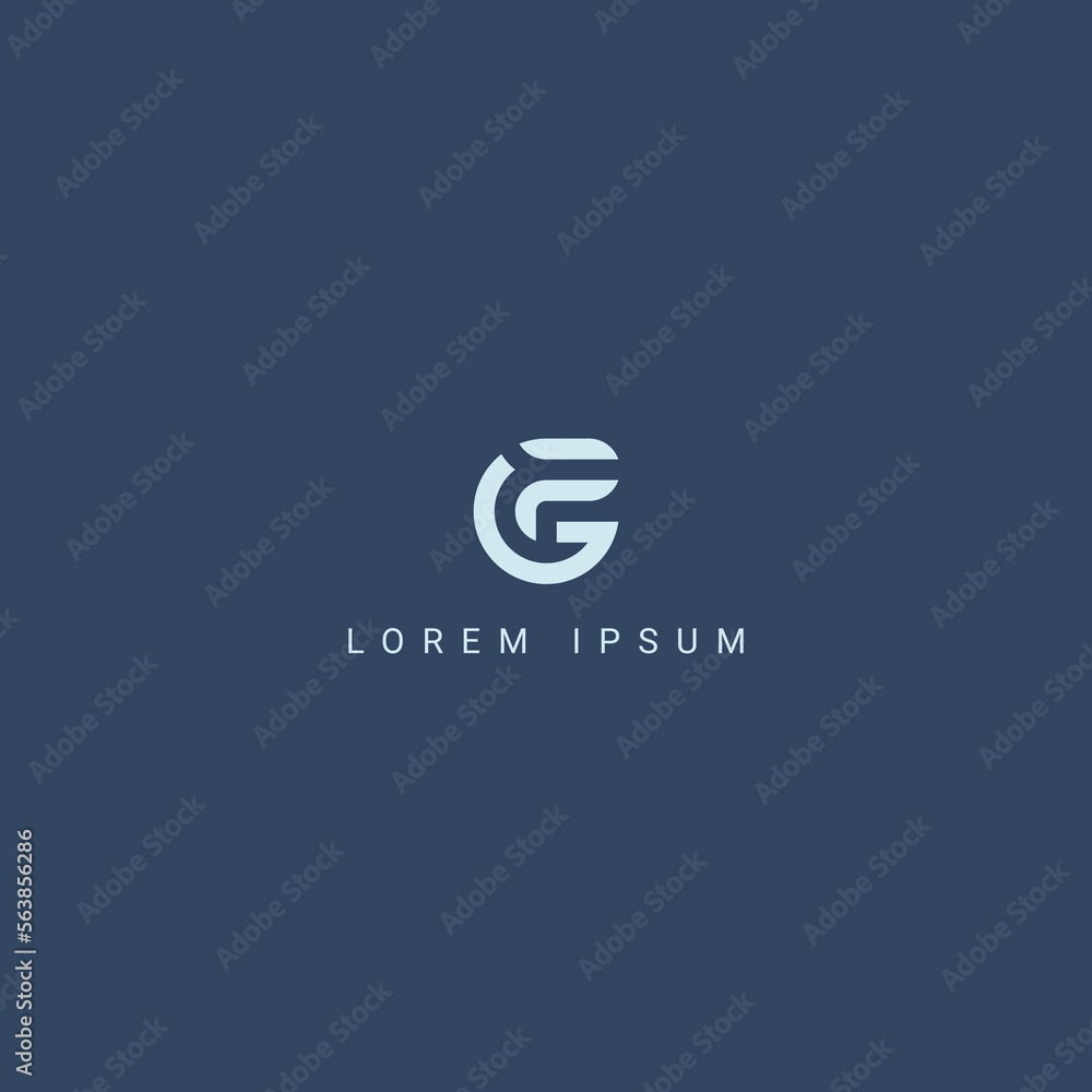 Modern creative unique letter GP PG logo initial based Monogram icon ...