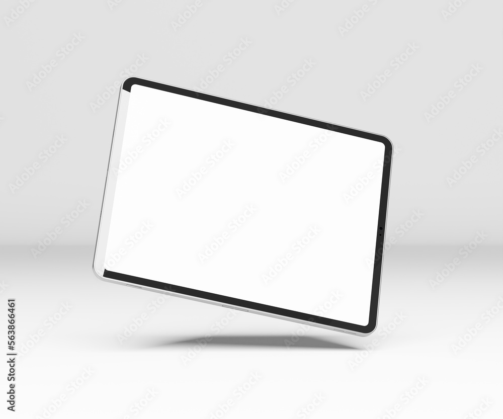 Realistic tablet mockup with blank screen. tablet isolated on white ...
