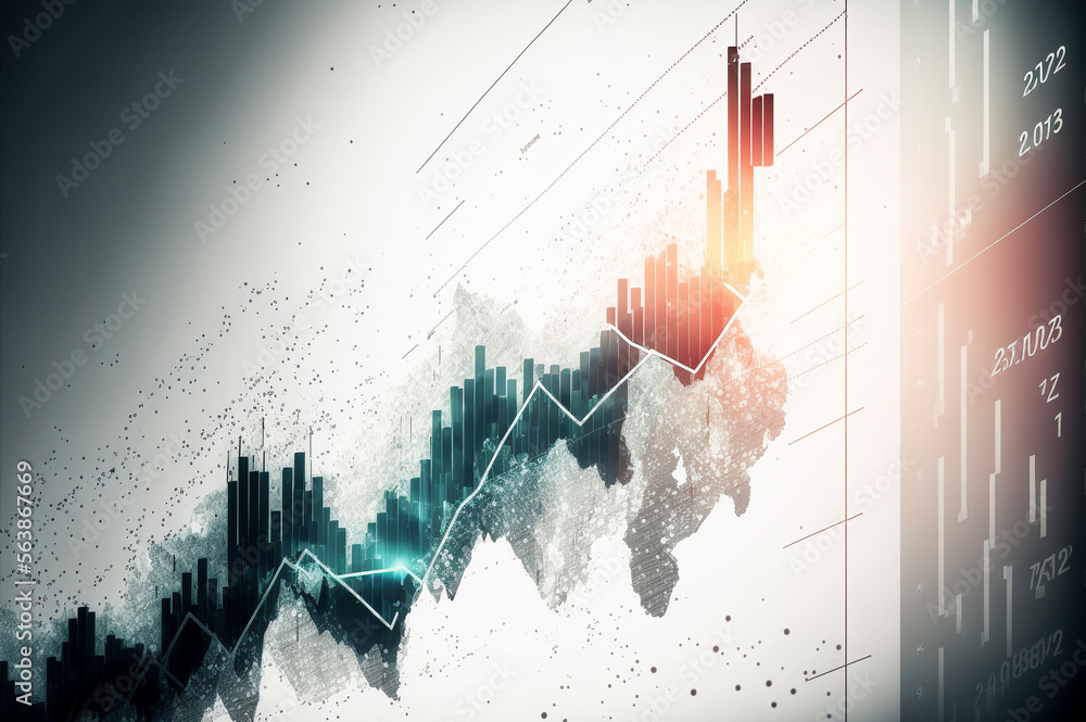 Stock market or forex trading graph in graphic concept suitable for ...