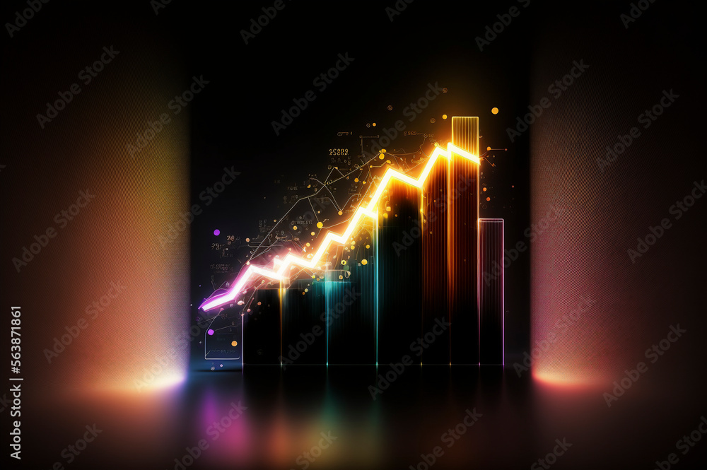 World business graph or chart stock market or forex trading graph in ...