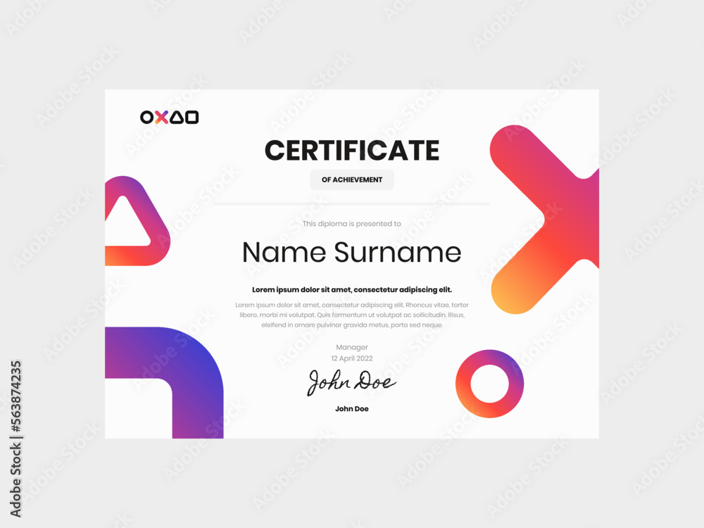 Video Game Symbol Certificate Template. This design features elements ...