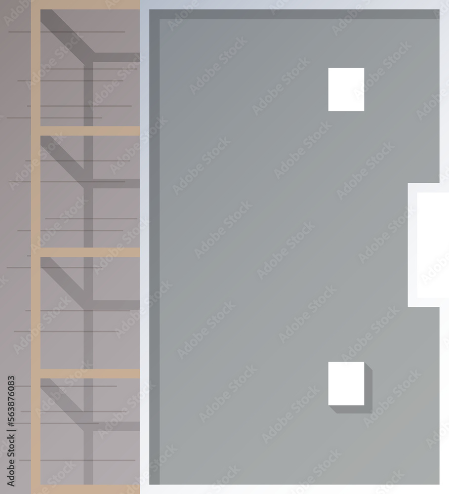 Building top view for landscape design. Object for plan, map, City ...