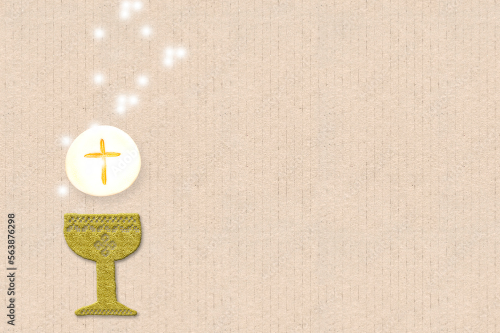 First holy Communion, background for card invitations Stock ...