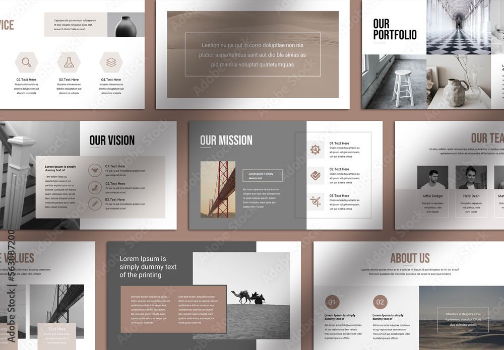 Minimalist Presentation Layout Stock Template | Adobe Stock
