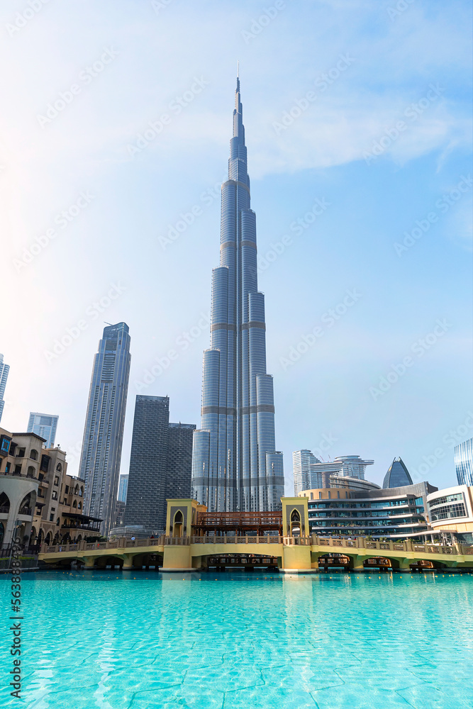 Burj al Khalifa, the tallest building in the world. bridge and ...