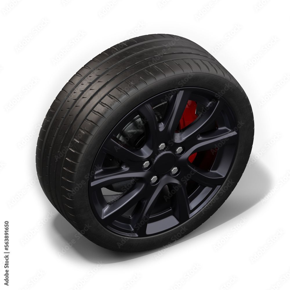 Car wheel in high resolution on a transparent background. Stock ...