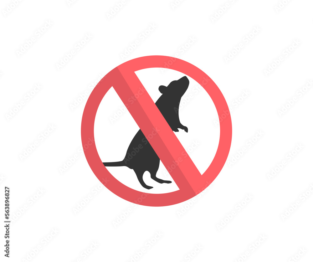 Anti rat sign. Anti rodent sign. Pest control logo design. The ...