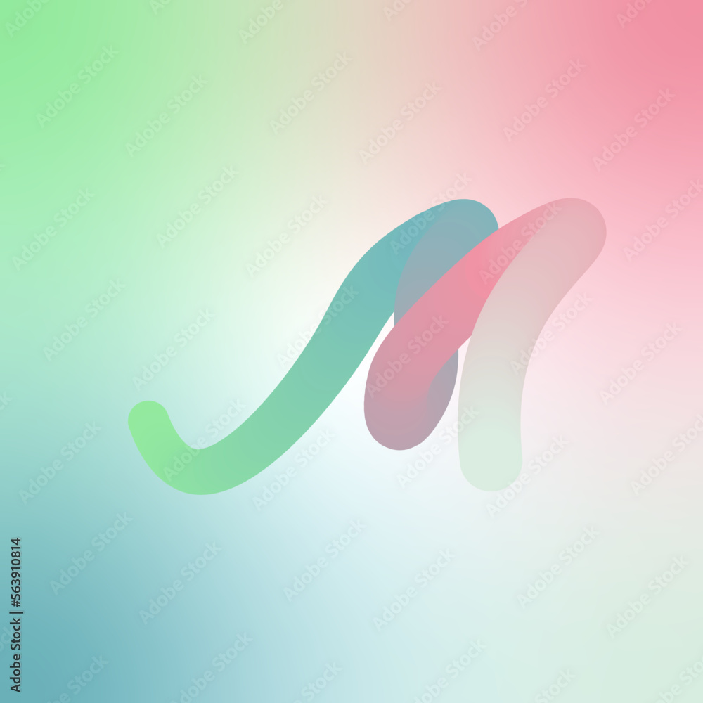 M logo, Gradient background with M alphabet, M letter logo, 3d ...