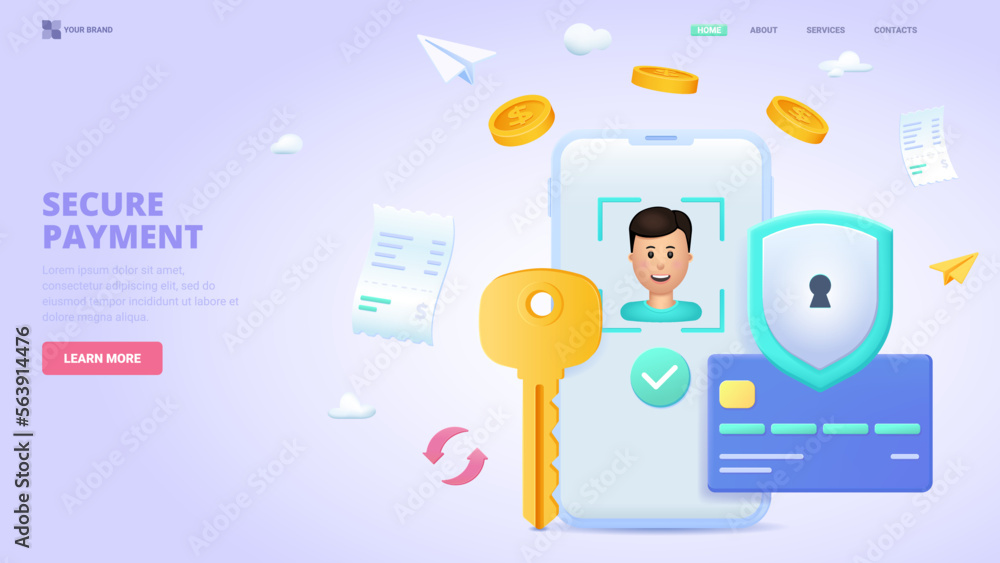 Secure payment, personal information security, account protection ...