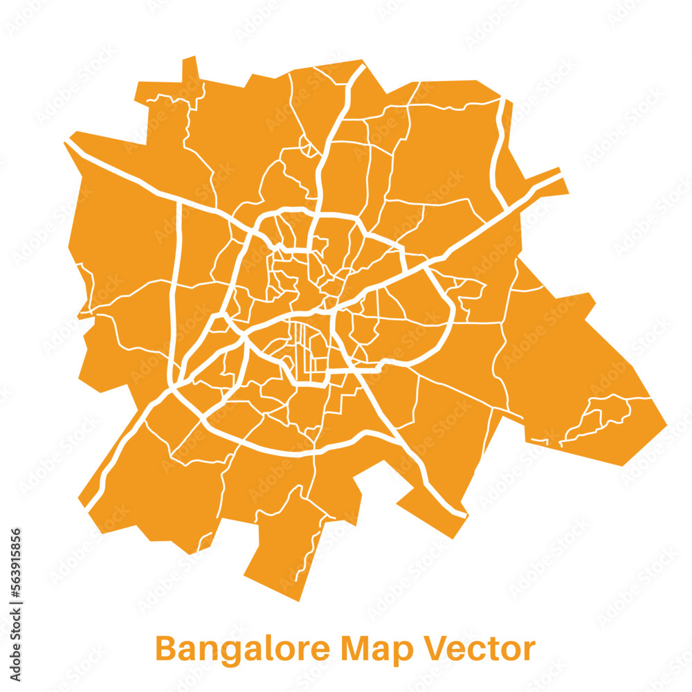 Detailed vector Bangalore map, Bangalore city map, Bangalore map ... Detailed vector Bangalore map, Bangalore city map, Bangalore map ...
