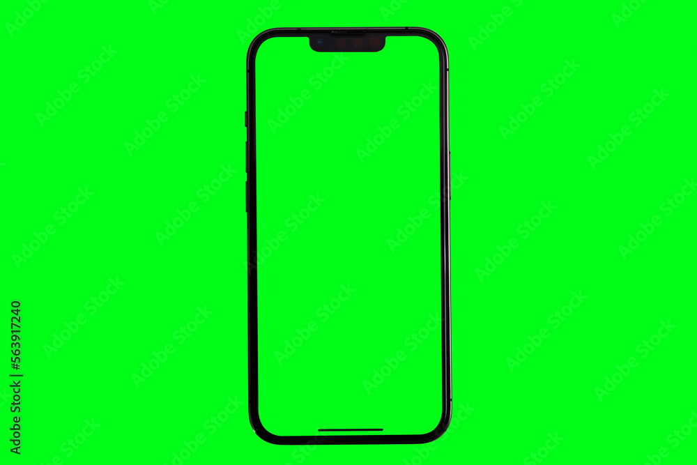 Foto de Mockup Iphone pro max set Transparent isolated with green ...