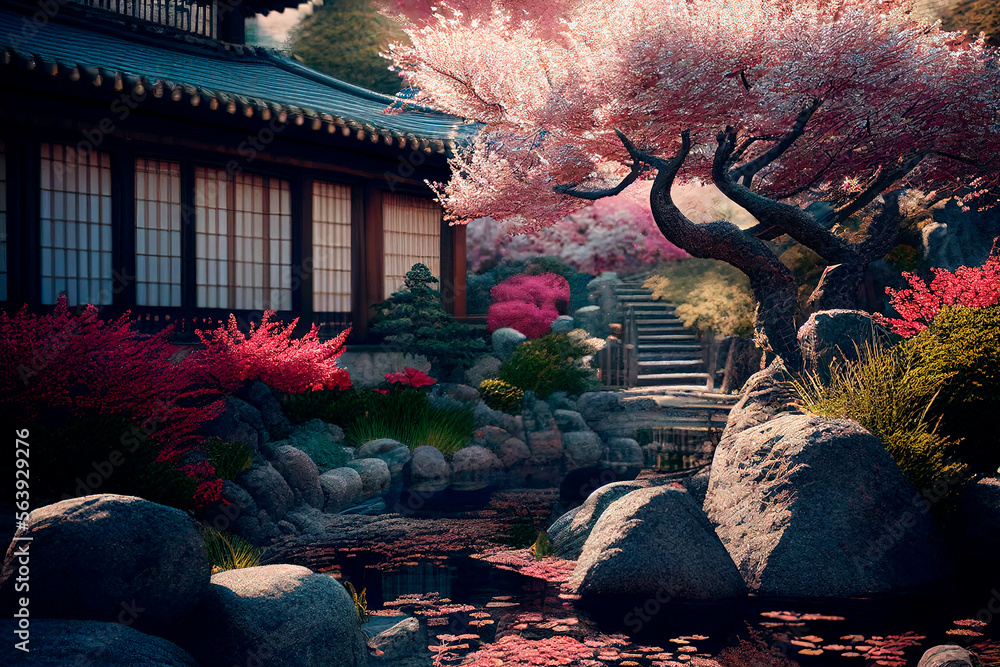 Spring Japanese Garden Wallpaper