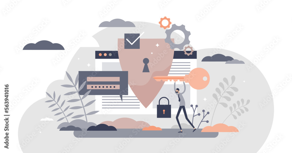 Secure internet usage with password security shield tiny persons ...