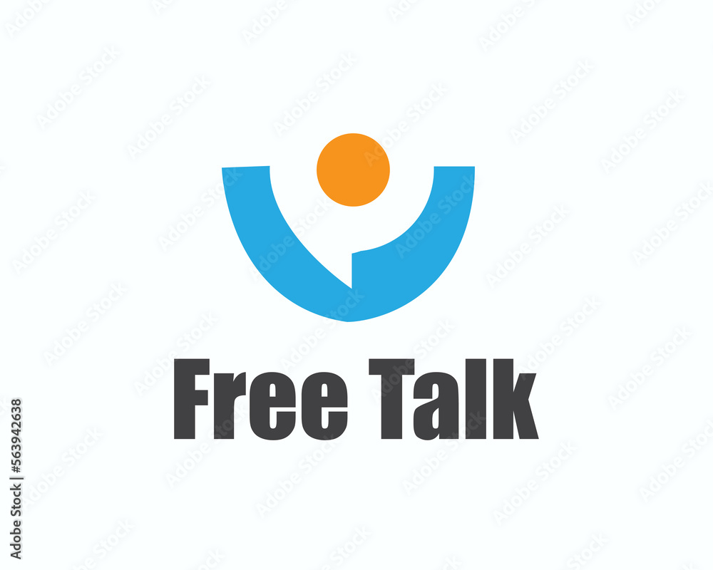 human hand free up free talk chat logo icon symbol design template ...