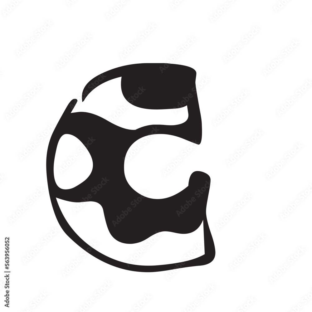 cow print font svg, cow pattern half print font letters alphabet svg ...