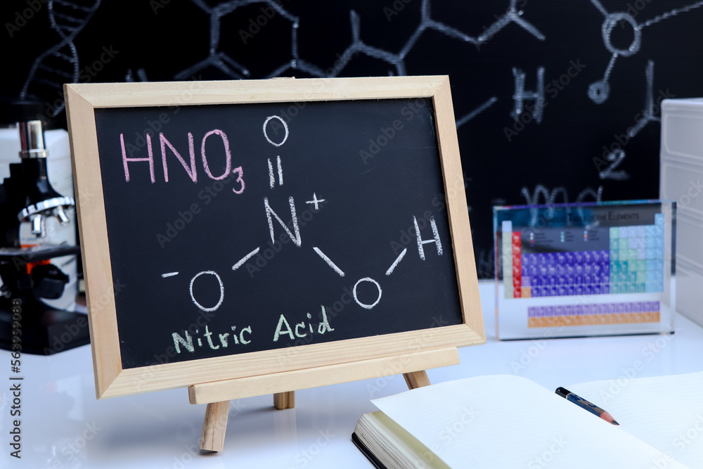 nitric acid and symbol structural formula chemical Stock Photo | Adobe ...