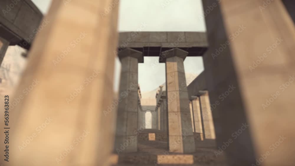 Ancient Greek Temple 3D Video Animation Stock Video | Adobe Stock