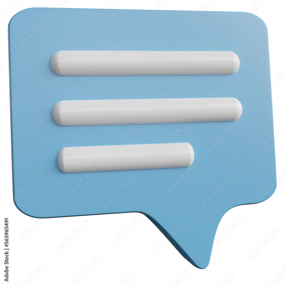 Speech bubbles of shapes on transparent background. Blank 3D text ...