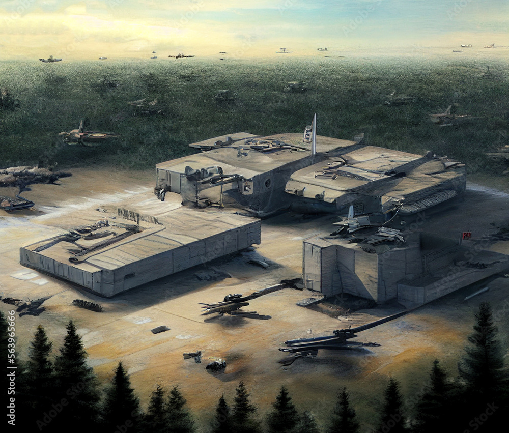 NATO Military Base. U.S. Military Base. Stock-Illustration | Adobe Stock