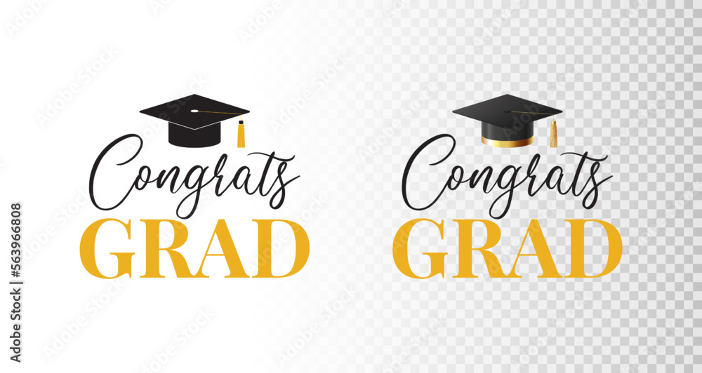 Logos for design of graduation. Vector illustration with symbols of ...