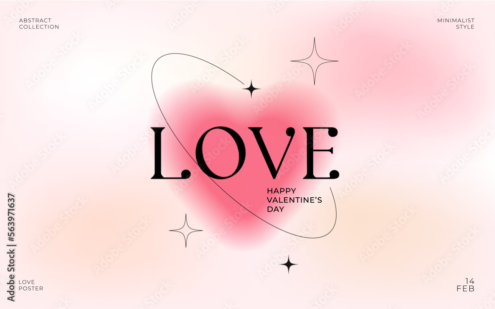 Modern design template of Valentines day and Love card, banner, poster ...