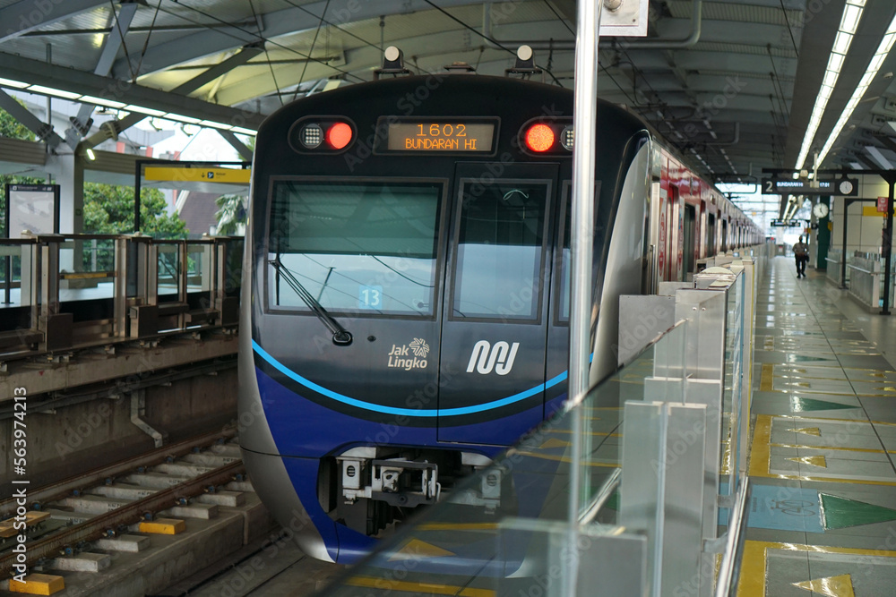 Jakarta, Indonesia. January, 2023. MRT at Lebak Bulus Station, South ...
