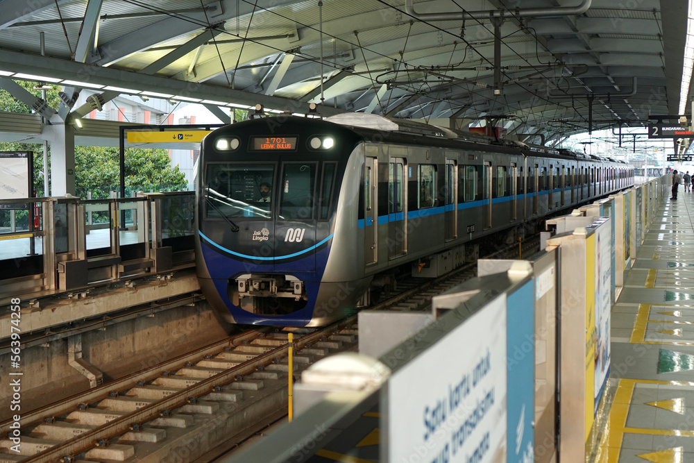 Jakarta, Indonesia. January, 2023. MRT at Lebak Bulus Station, South ...