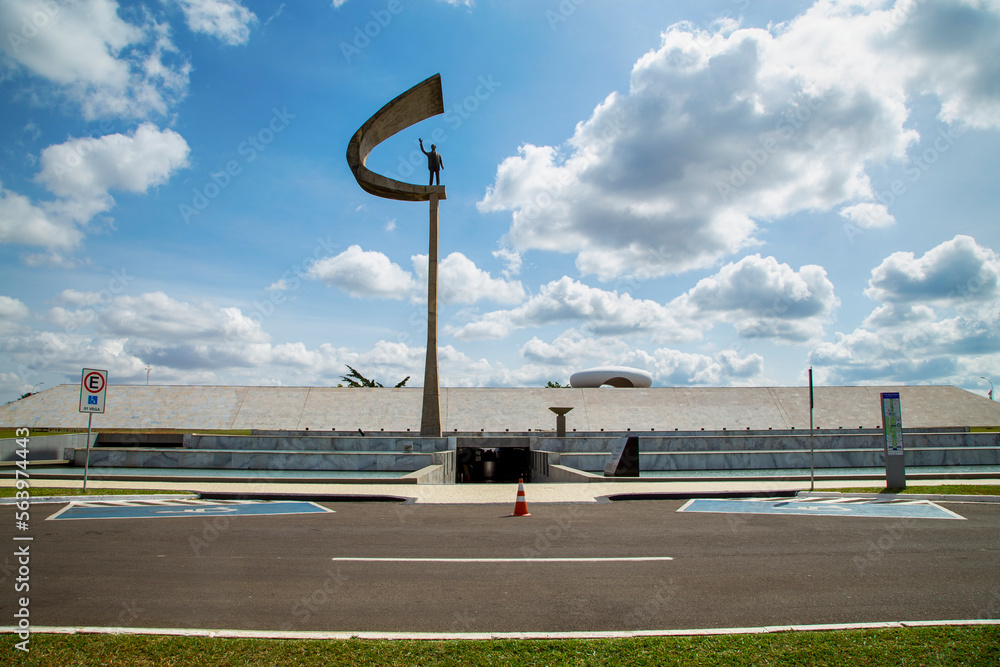 Brasilia, Federal District, Brazil, 2016: JK memorial monument ...
