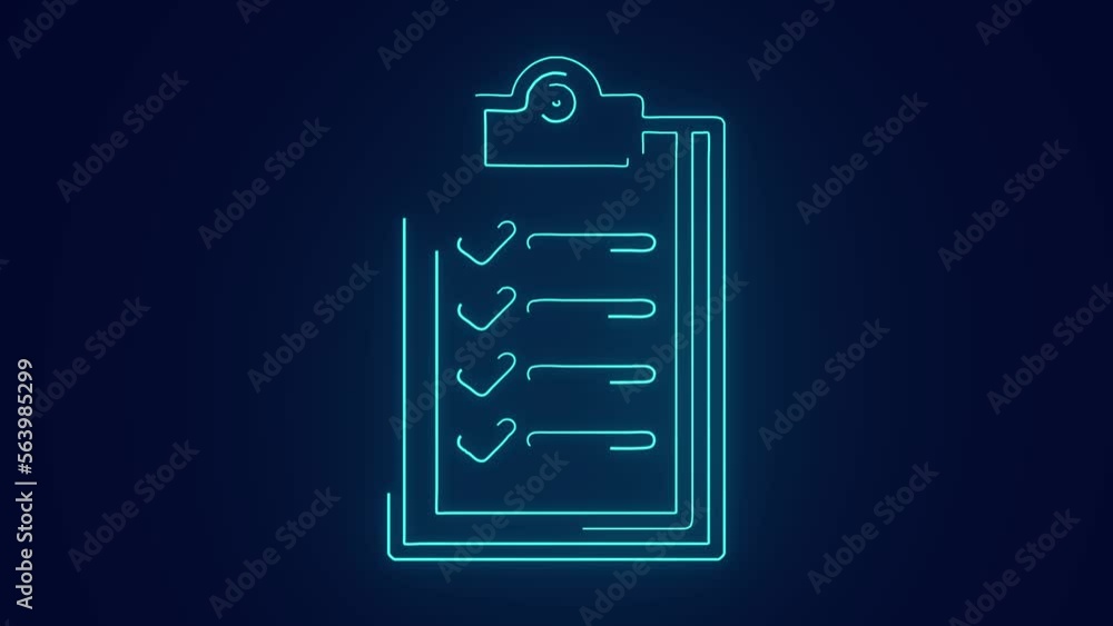 Check list done with check mark task finished animation Stock Video ...