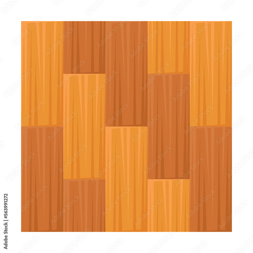 Parquetry tile. Wooden parquet texture. Cartoon floor panel with ...