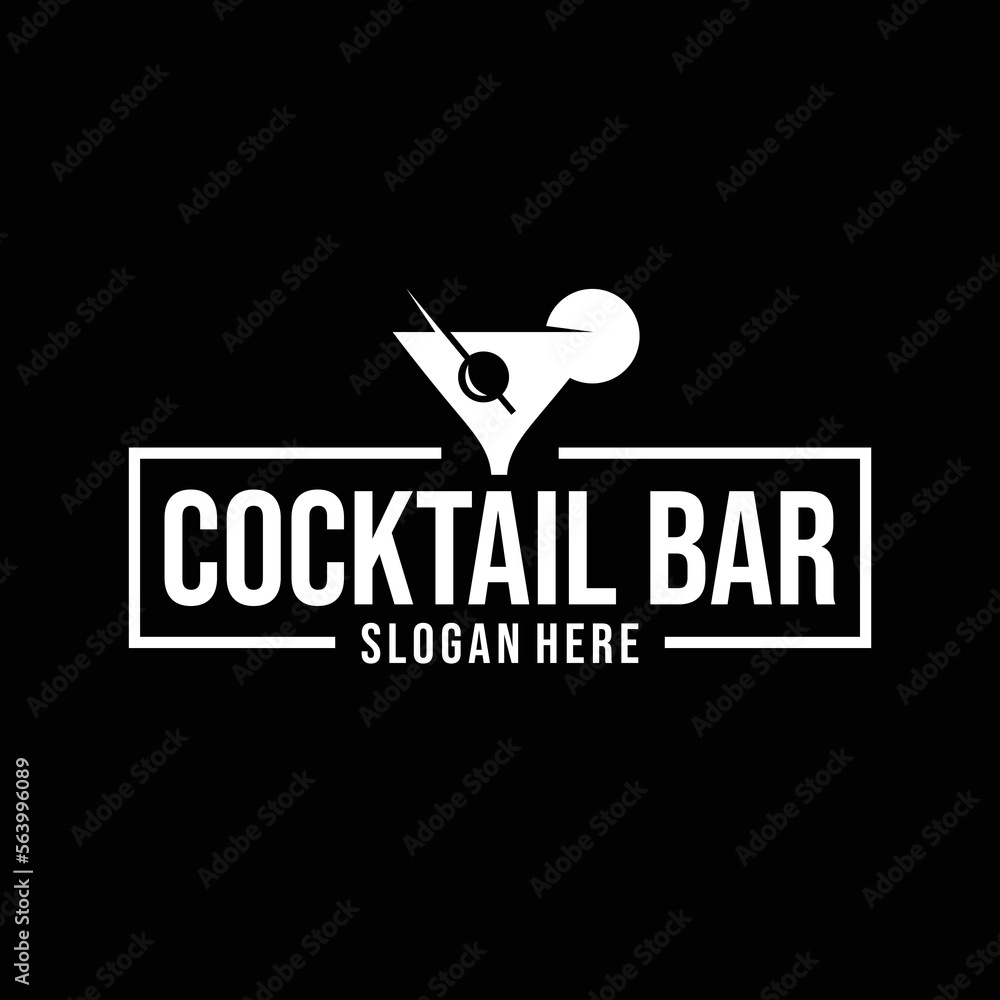 Cocktail Logo Design Template Inspiration, Vector Illustration. Stock ...