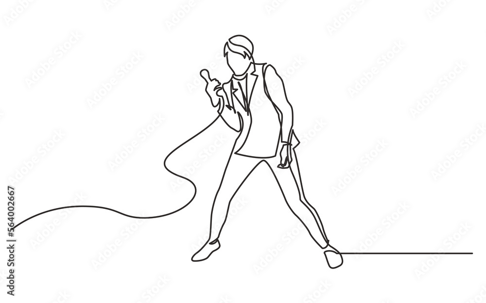 continuous line drawing vector illustration with FULLY EDITABLE STROKE ...