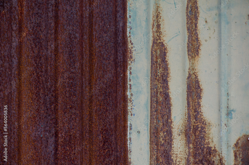 Old rusty zinc fence wall surface grunge, vintage style metal sheet ...