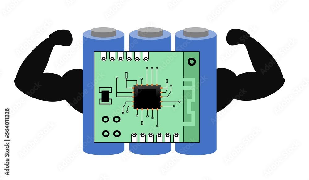 BMS BATTERY MANAGEMENT SYSTEM FOR EV Stock Illustration | Adobe Stock
