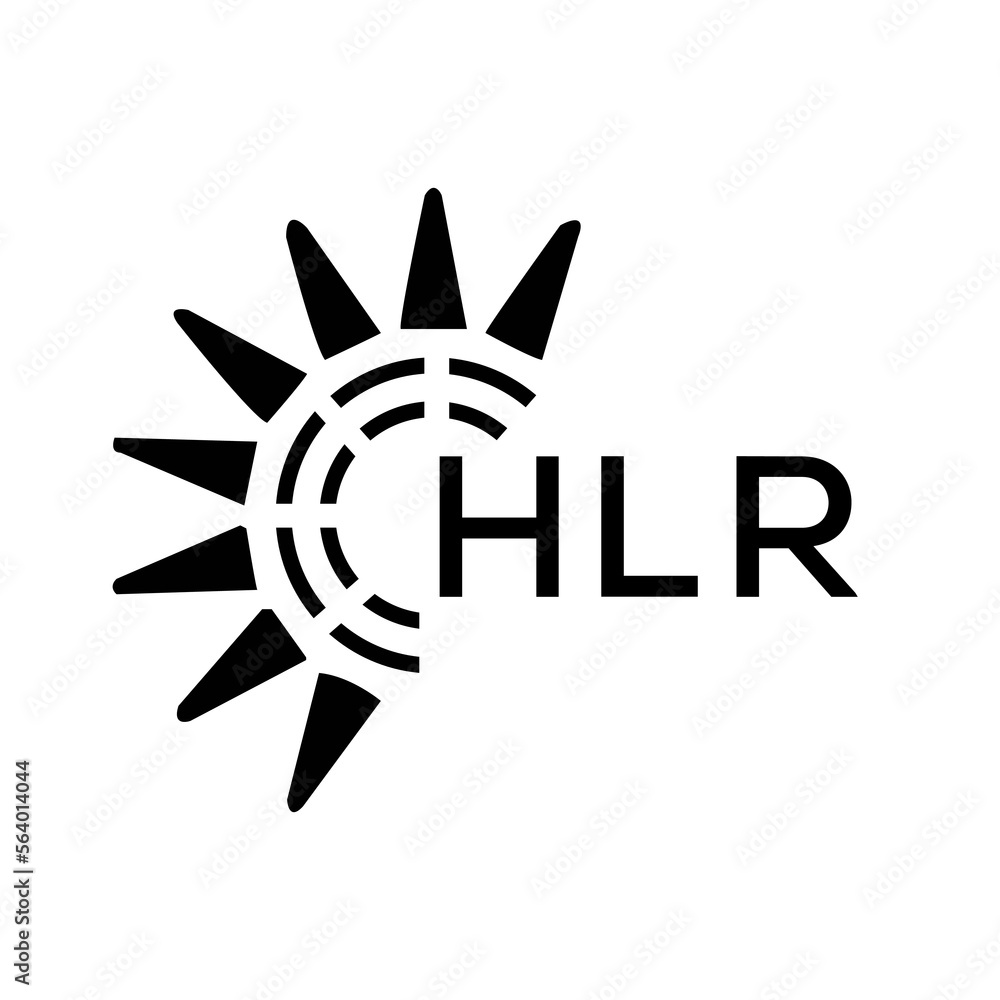 HLR letter logo. HLR image on white background and black letter. HLR ...