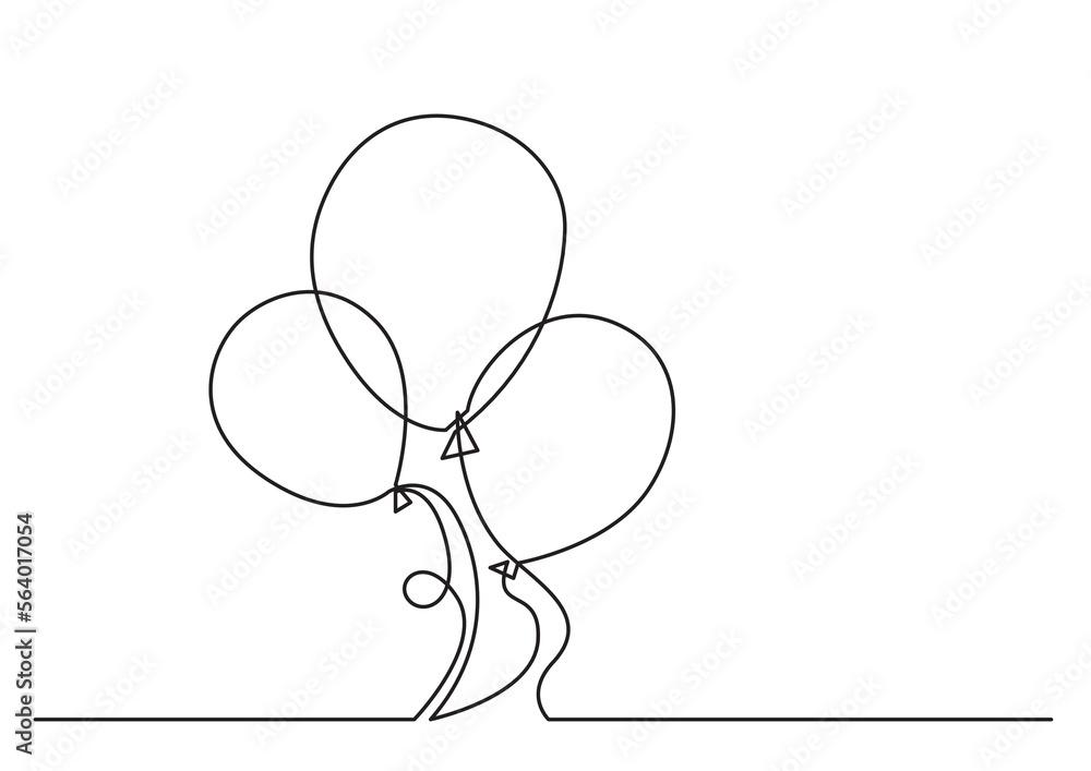 continuous line drawing vector illustration with FULLY EDITABLE STROKE ...