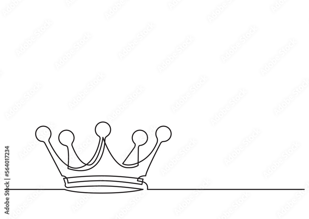 continuous line drawing vector illustration with FULLY EDITABLE STROKE ...