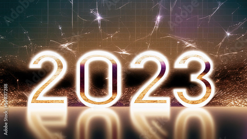 Videoton Media Stock - New year's 2023 art, Calendar year 2023, Art ...