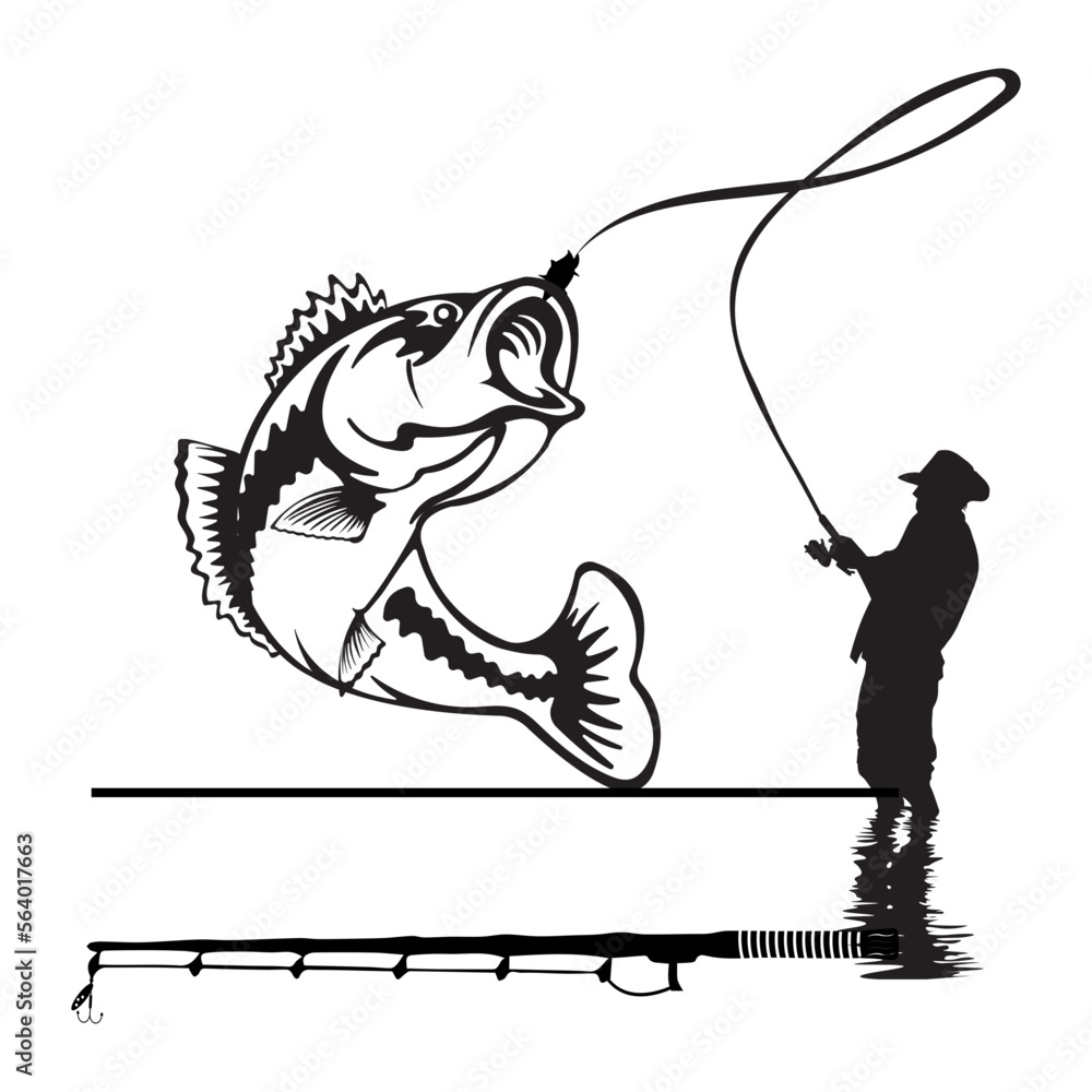 Fisherman catching fish SVG, fishing svg, fish hook svg png, fishing ...