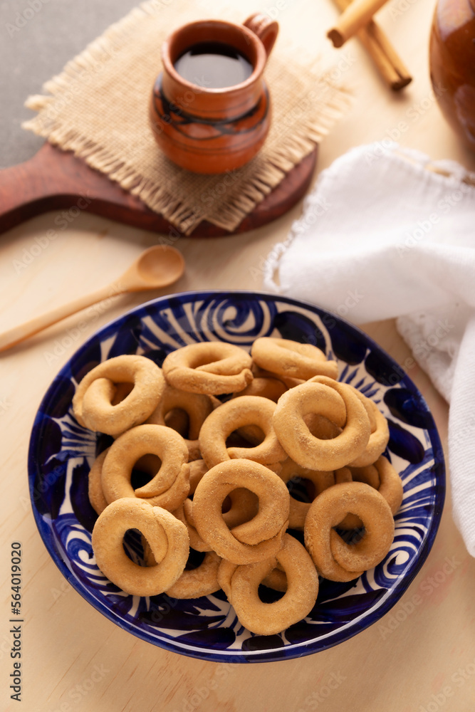 Coricos with Cafe de Olla. Also known as Harinillas de maiz crudo ...