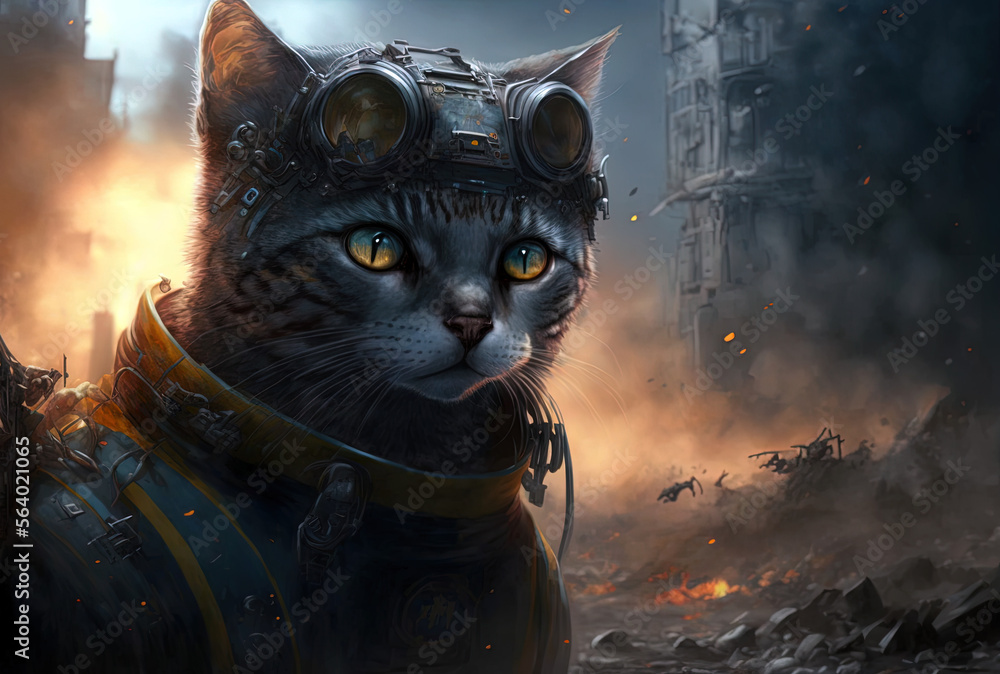 After the apocalypse.... the cats took over. Fantasy world. Sci-Fi ...