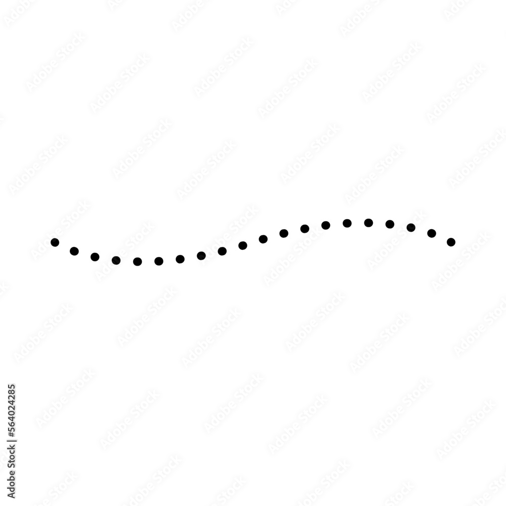 Dotted line curvy wave icon Stock Vector | Adobe Stock