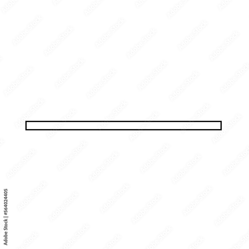 Black horizontal outline line rectangle Stock Vector | Adobe Stock