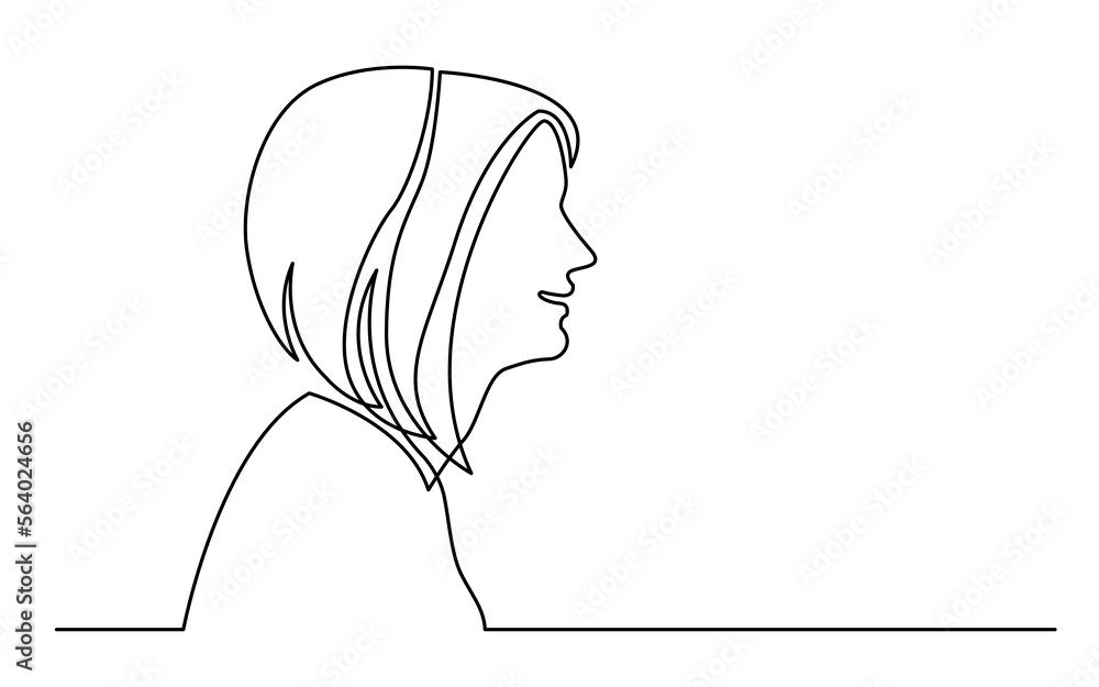 continuous line drawing vector illustration with FULLY EDITABLE STROKE ...